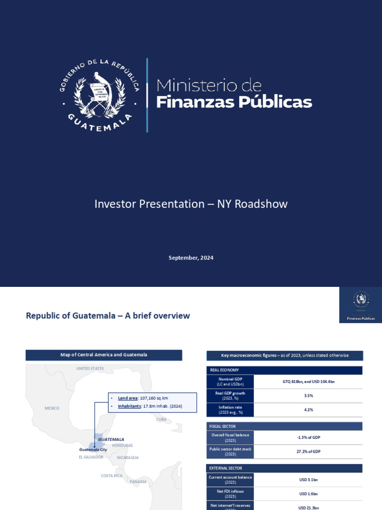 Guatemala Investor Presentation 2024 | PDF | Government Spending ...