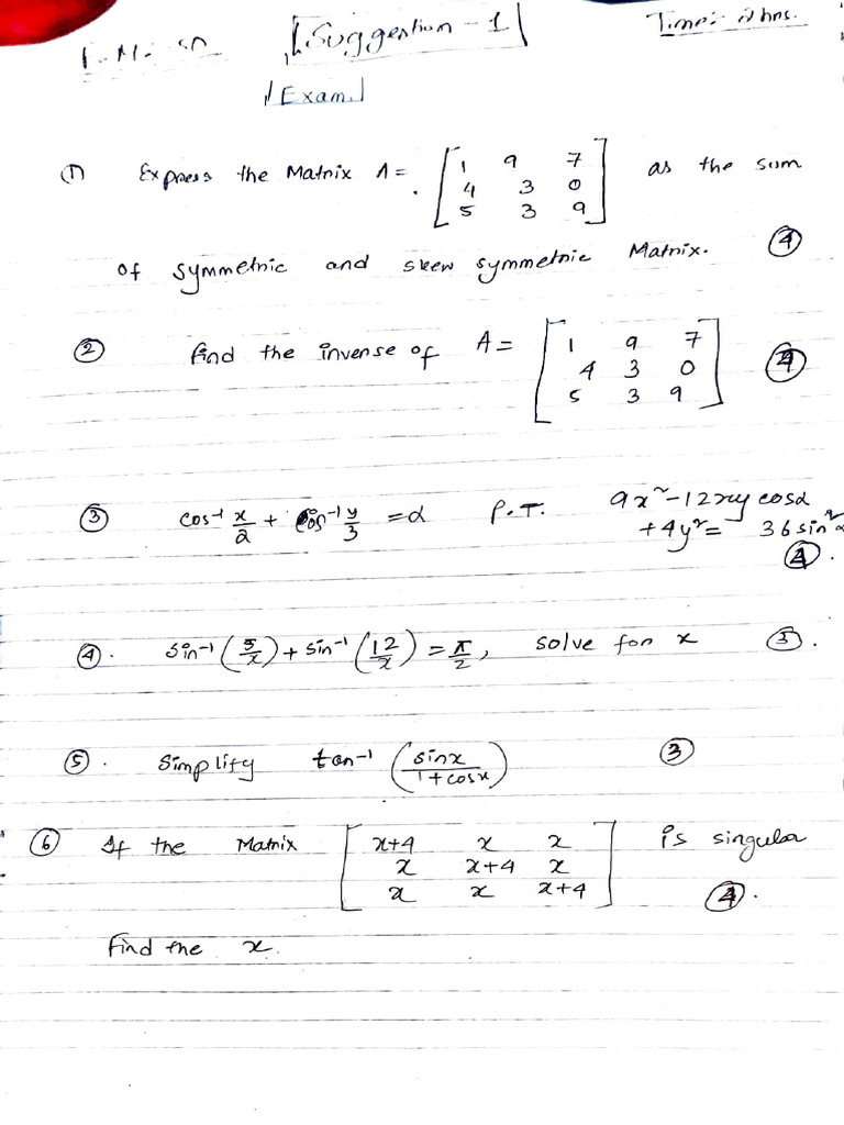Rs Tutorial Exam 1 | PDF