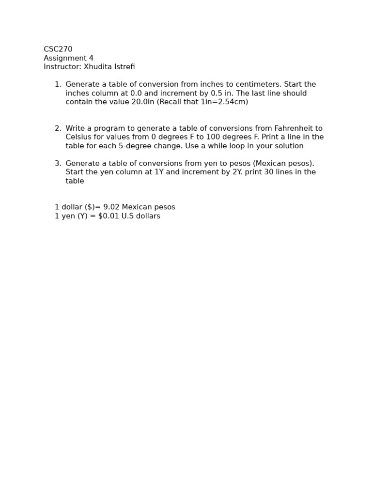 CSC270 Assignment 4 | PDF | Teaching Methods & Materials