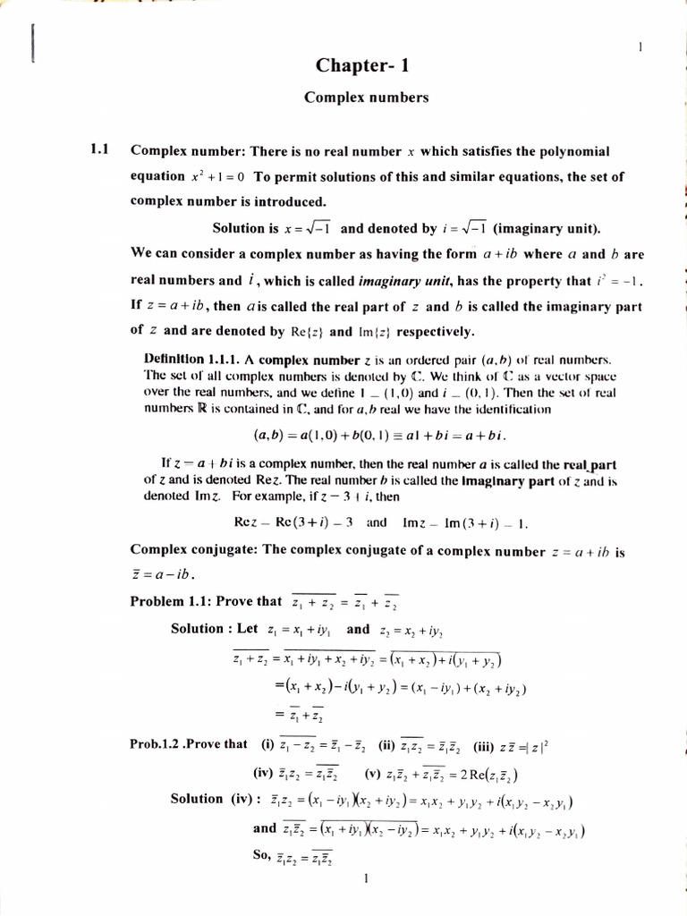 MATH 2213 CMPLX 1 | PDF