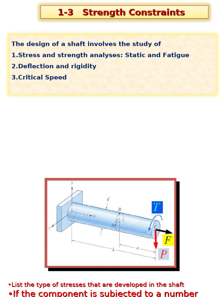 ShaftLectures Class2 | PDF | Strength Of Materials | Stress (Mechanics)