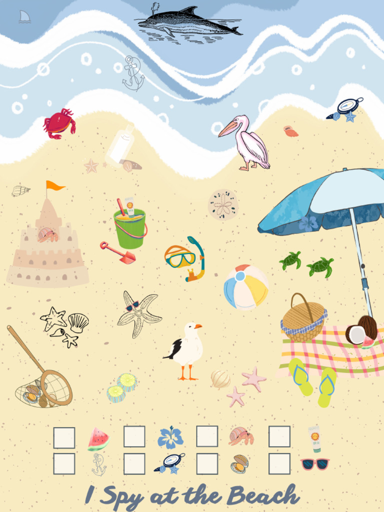I Spy by Picture - at The Beach | PDF