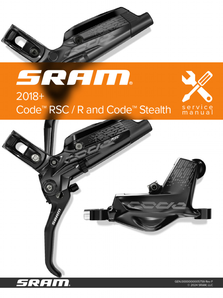 SRAM Code RSC/R Service Manual 2024 | PDF | Brake | Screw