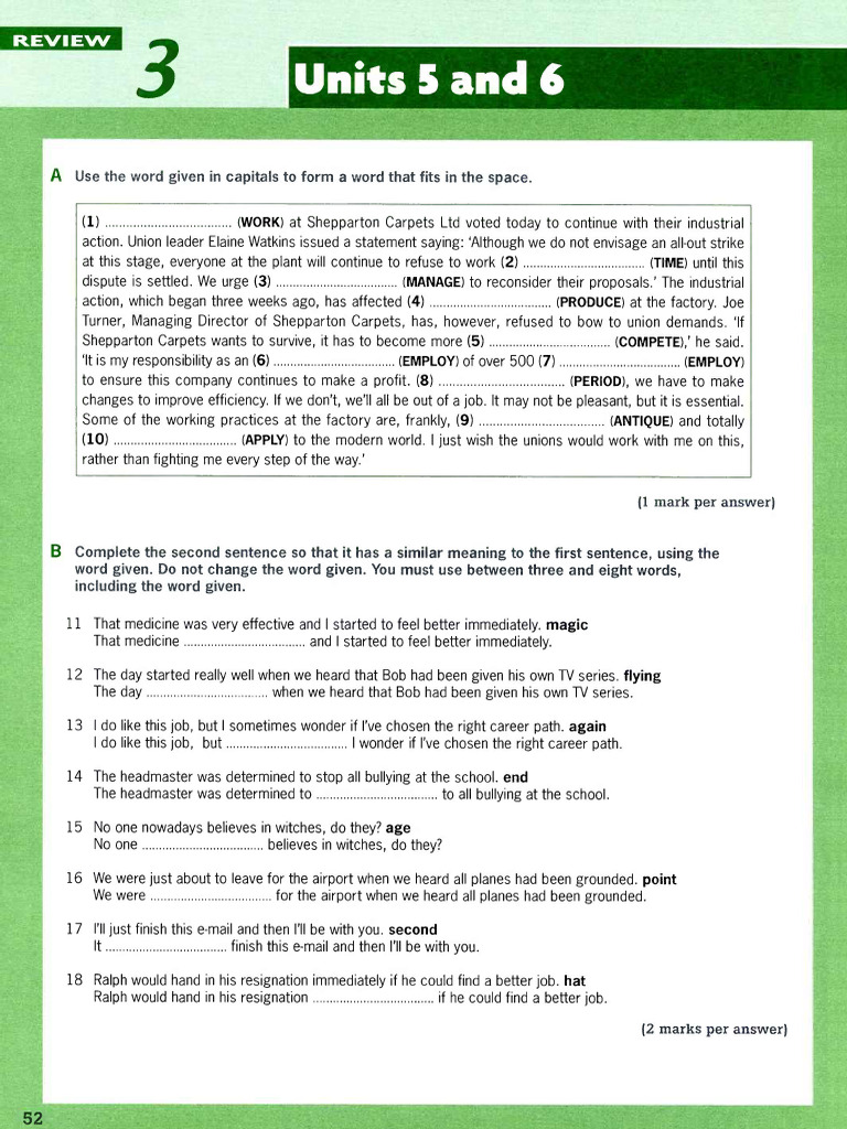 Review 3 Units 5-6 | PDF