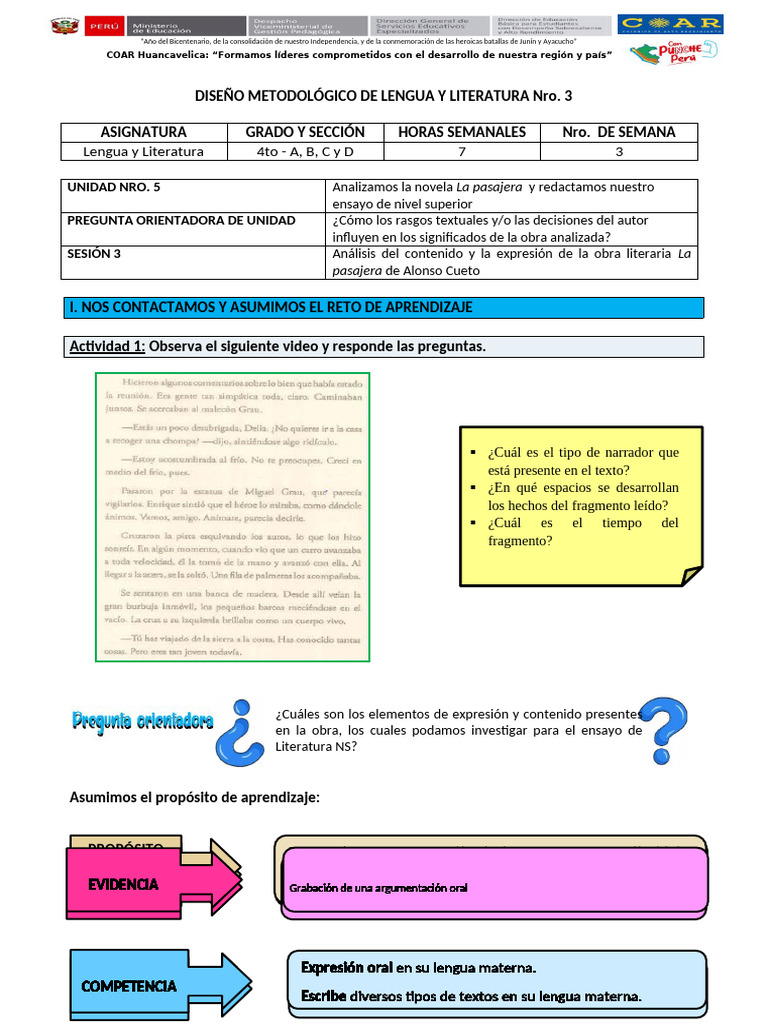 Dmpa 3 - Unidad 5 | PDF | Narración