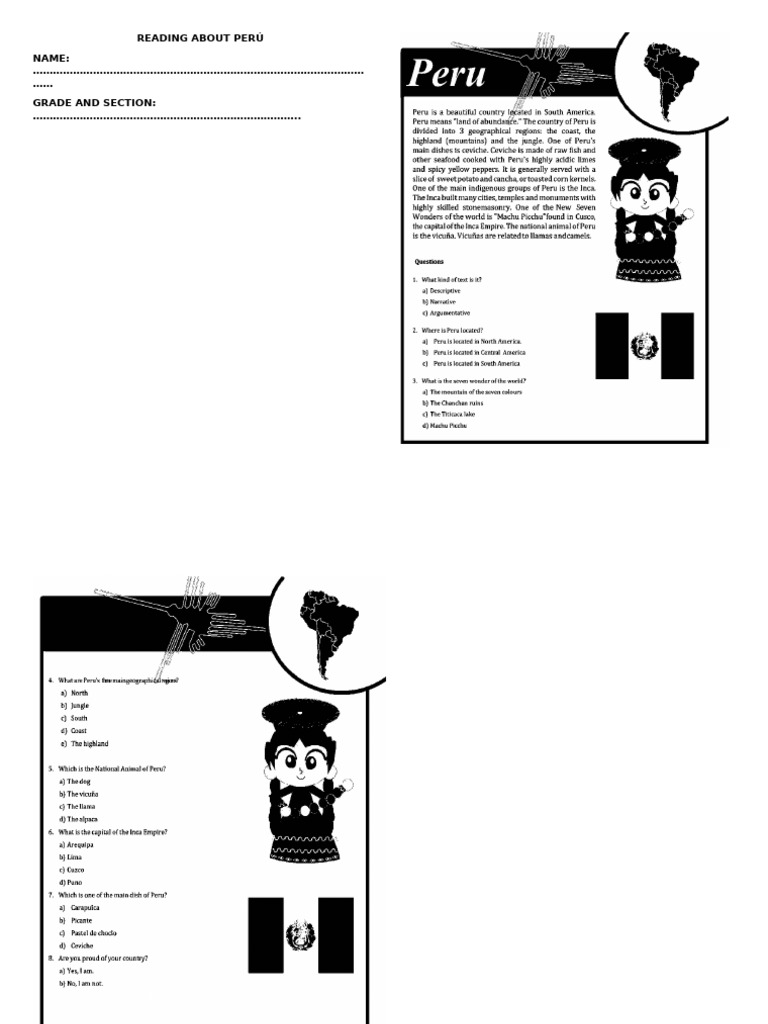 Reading About Perú | PDF