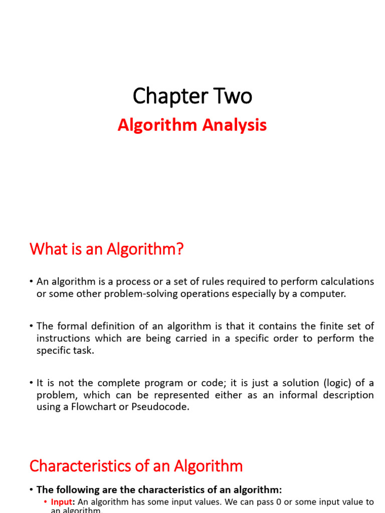 Chapter Two - DS Algorithm Analysis | PDF | Time Complexity | Algorithms Chapter Two - DS Algorithm Analysis | PDF | Time Complexity | Algorithms