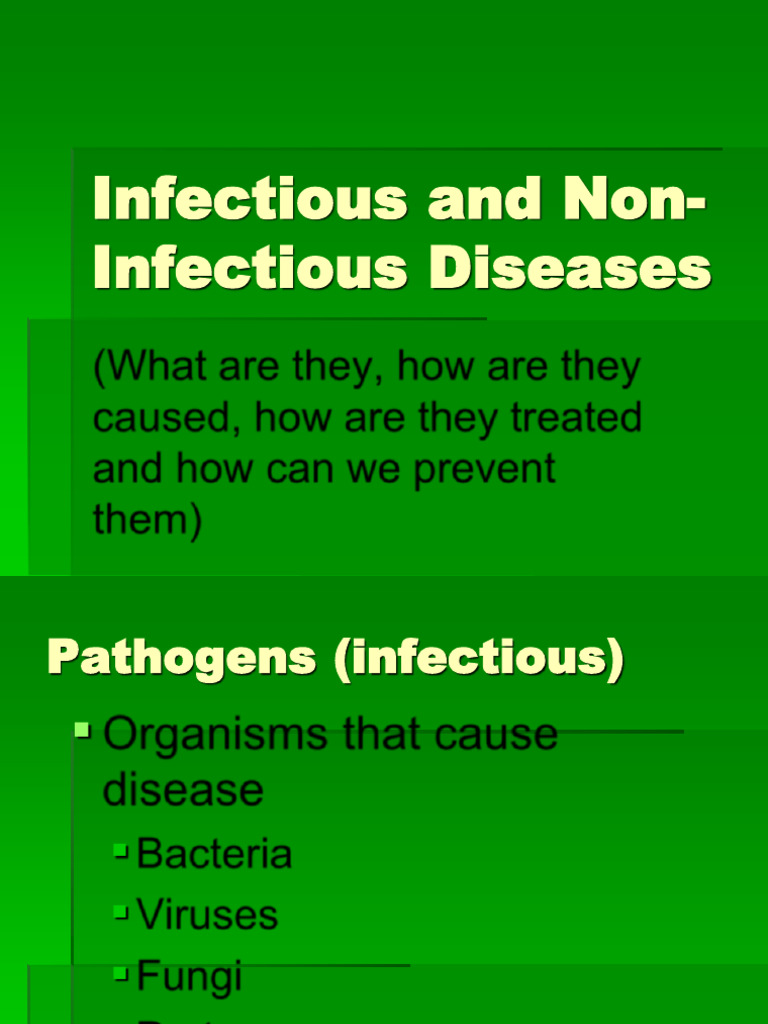 Infectious and Non Infectious Diseases | PDF | Wellness