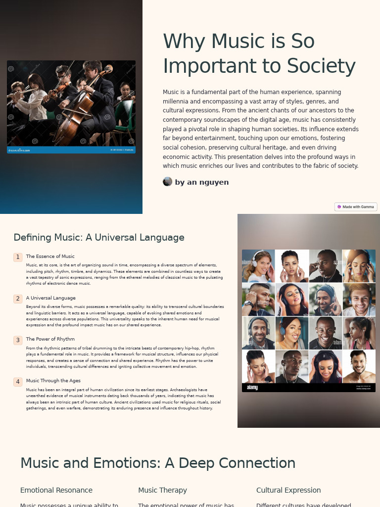 Why Music Is So Important To Society | PDF | Emotions | Rhythm