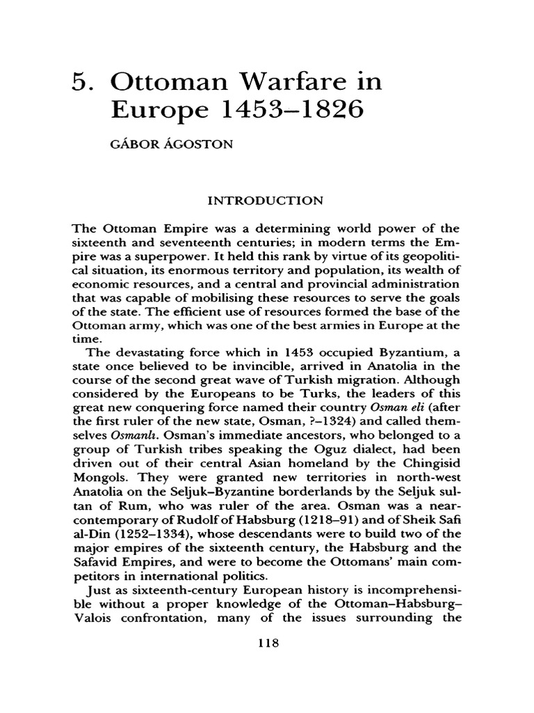 Ottoman Warfare in Europe, 1453-1826 | PDF | Ottoman Empire | Cannon