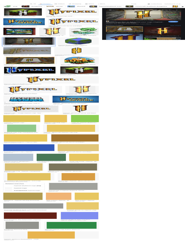 Hypixel Skyblock Logo - Google Search | PDF | Minecraft