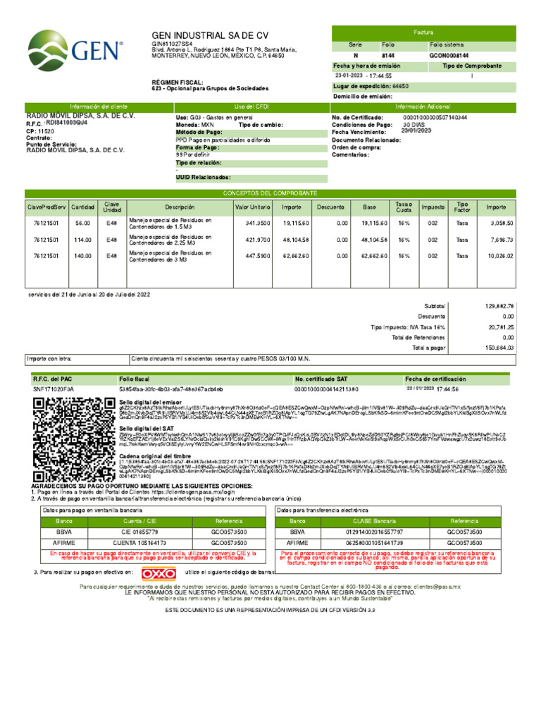Gen Basura Dipsa 2023 | PDF | Transferencia bancaria | Bancario