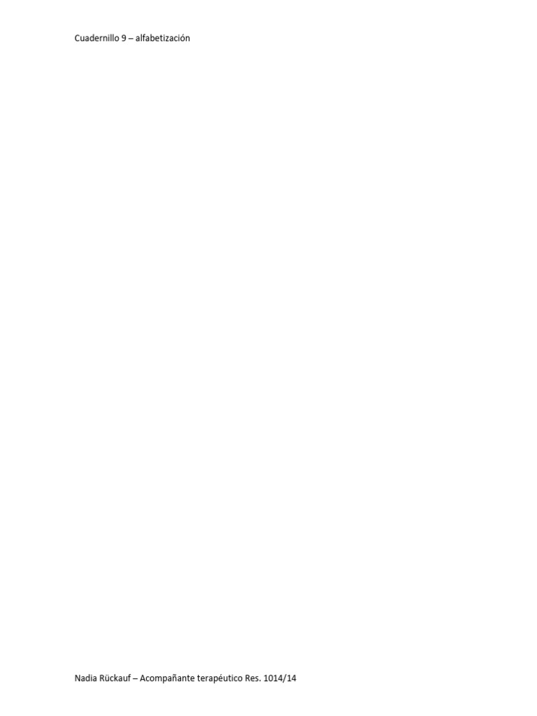Cuadernillo 9 Alfabetizaci-N | PDF | Escritura | Aprendizaje