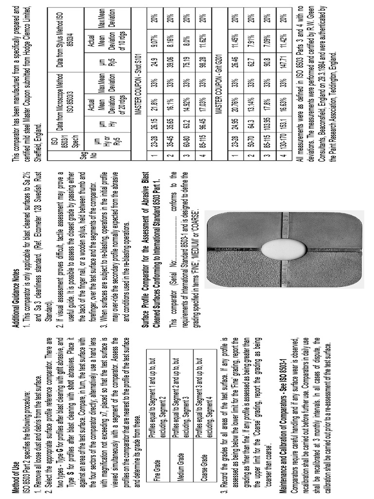 125 Surface Comparator | PDF | Technology & Engineering