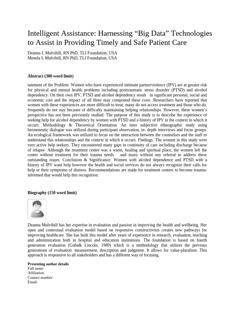 Abstract-Template-3 | PDF | Psychological Trauma | Evaluation