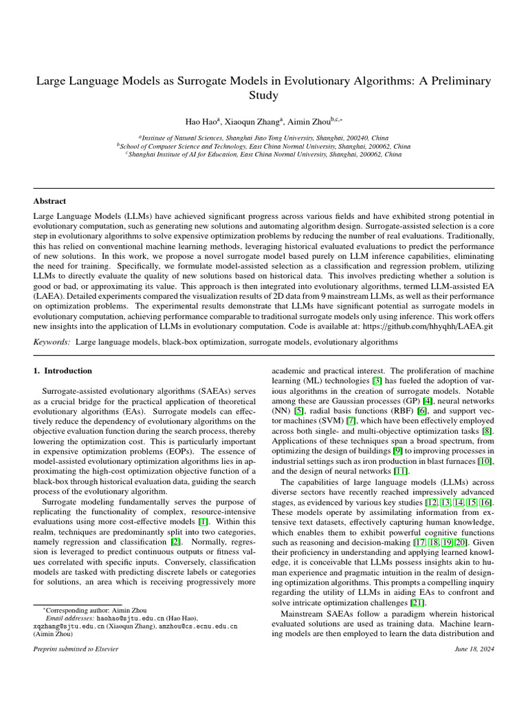 LLMs in Evolutionary Algorithms | PDF | Statistical Classification | Mathematical Optimization