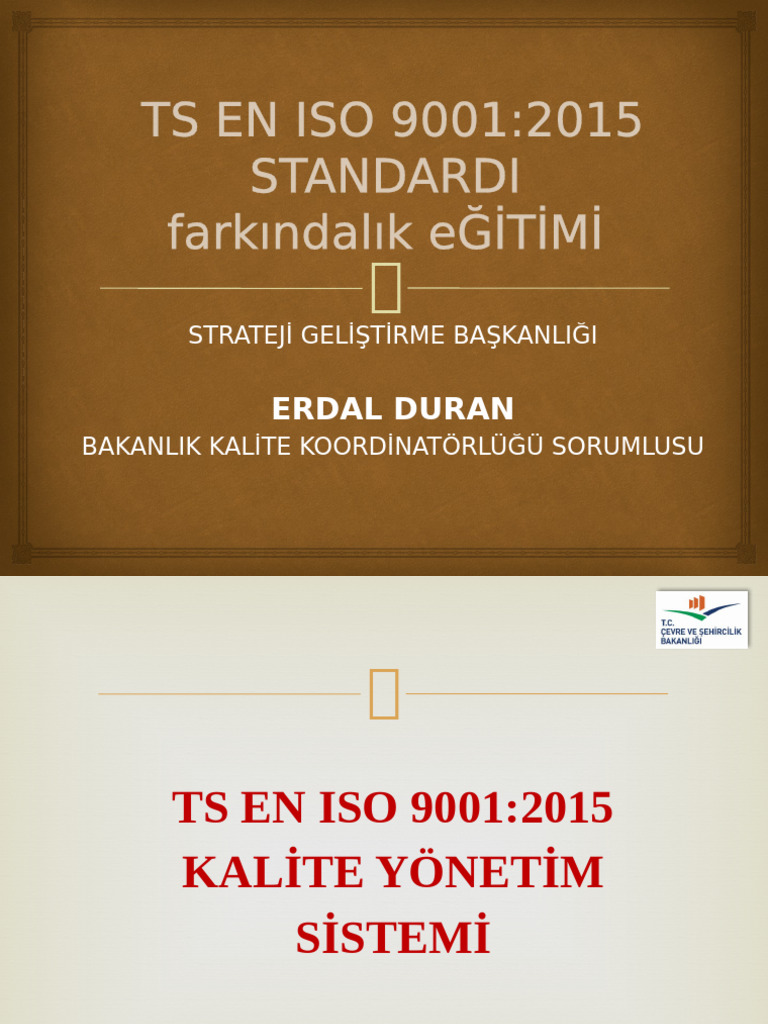 Tse Iso 9001 2015 Farkindalik Egitimi 20180227132347 | PDF