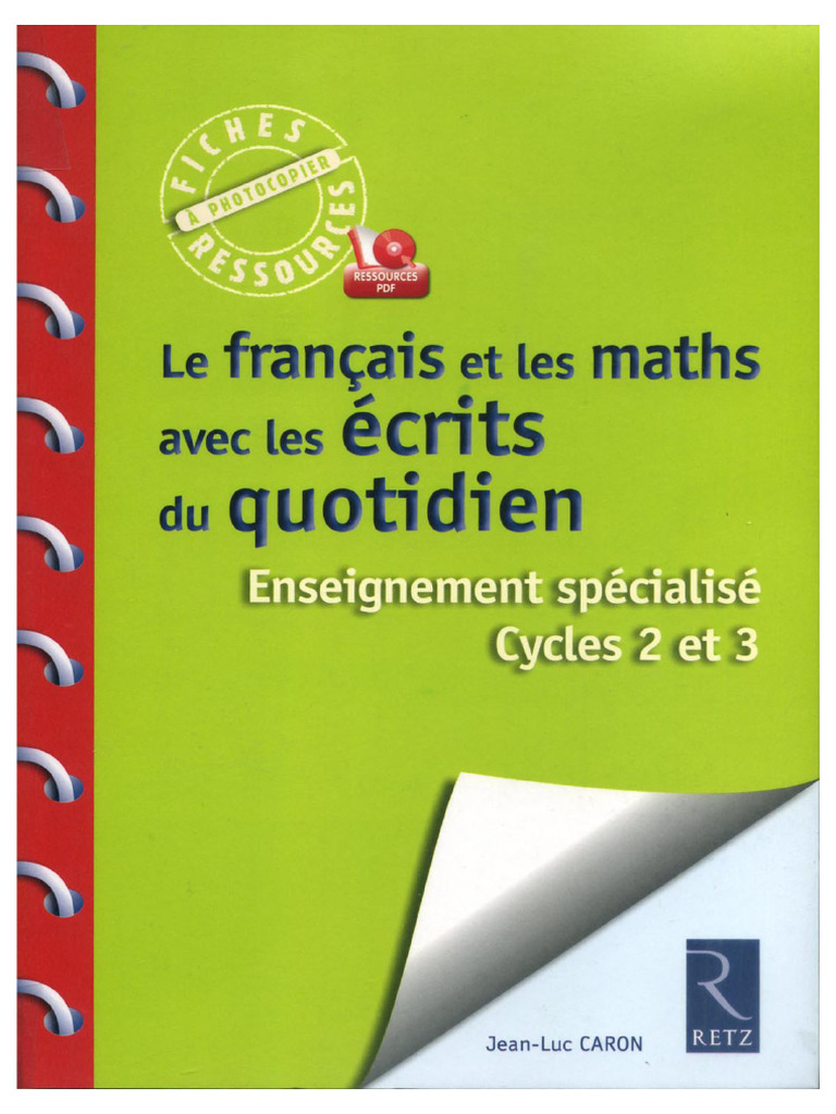 Français Et Maths Écrits Quotidien RETZ Enseig Spé C2 Et 3 | PDF