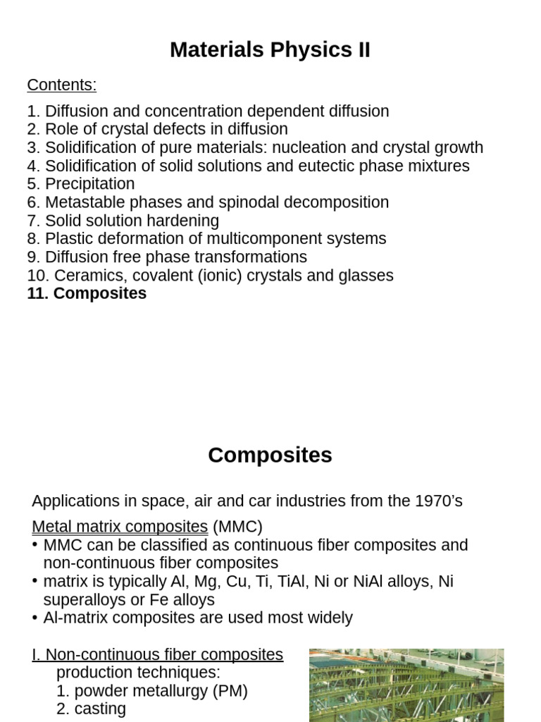 Lecture9 MaterPhysII Composites | PDF | Composite Material | Strength ...