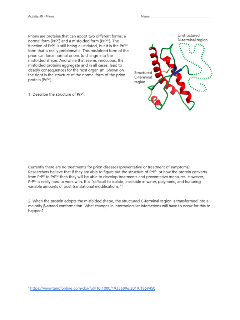 Prion Structure and Misfolding | PDF