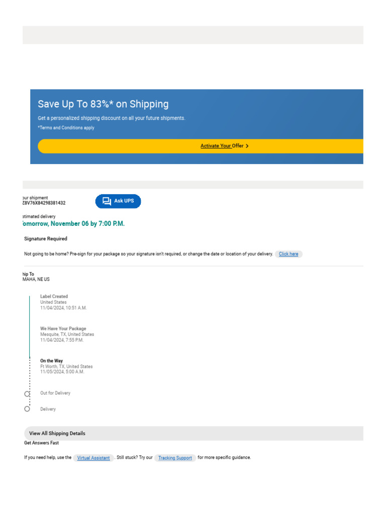Tracking - UPS - United States | PDF