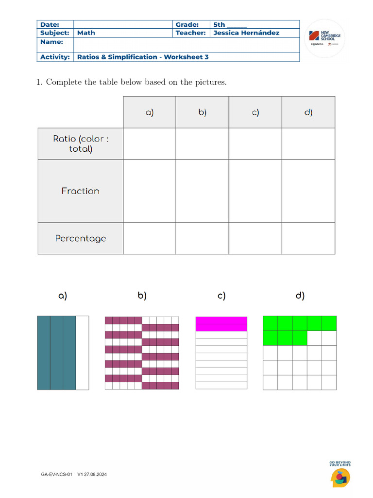 2.1. - 2.2. Ratios & Simplification - Worksheet 3 | PDF | Teaching Methods & Materials | Computers