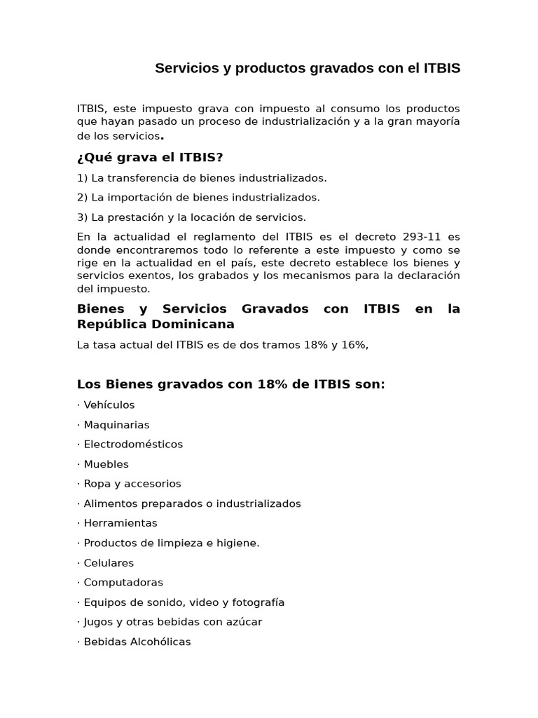 Guía del ITBIS en República Dominicana | PDF | Negocios | Finanzas y dinero