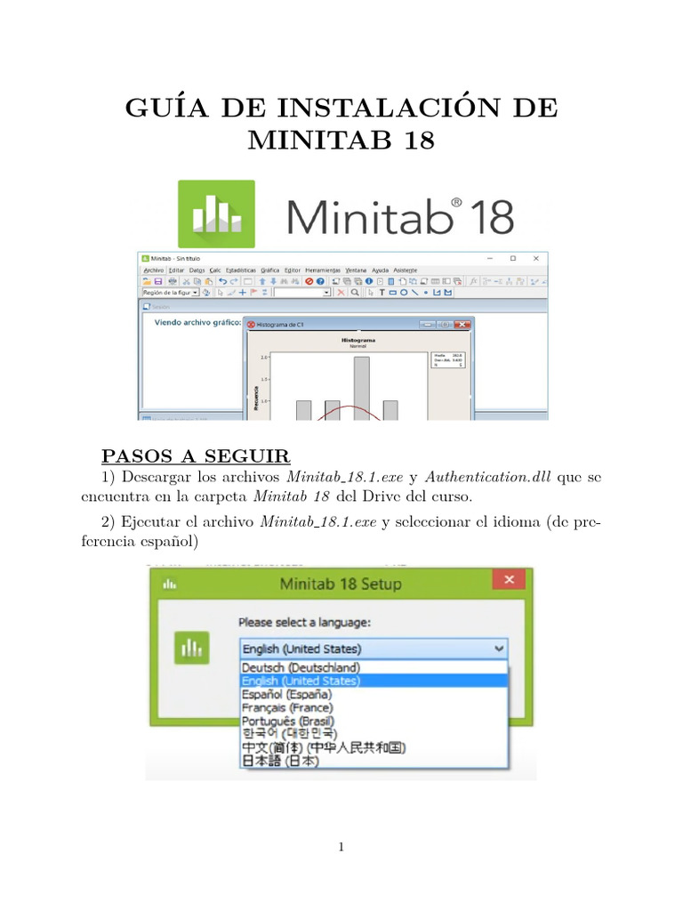 Guía de Instalación de Minitab 18 | PDF | Informática