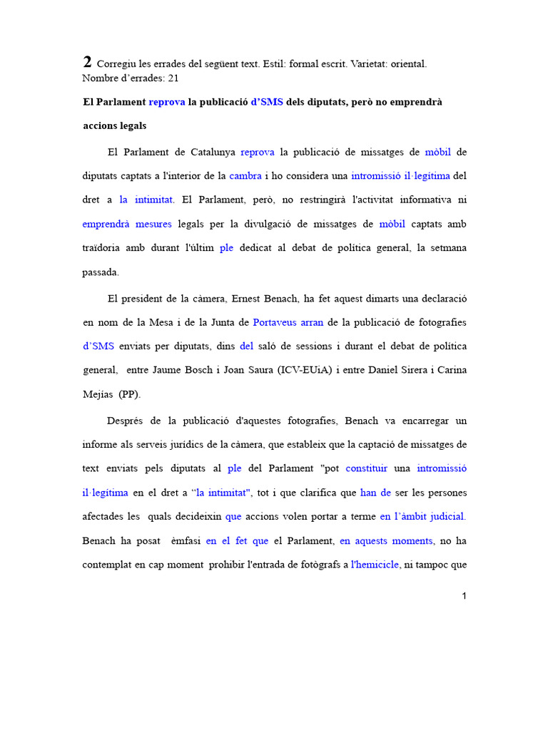 Dossier D'activitats Complementàries, 2 | PDF