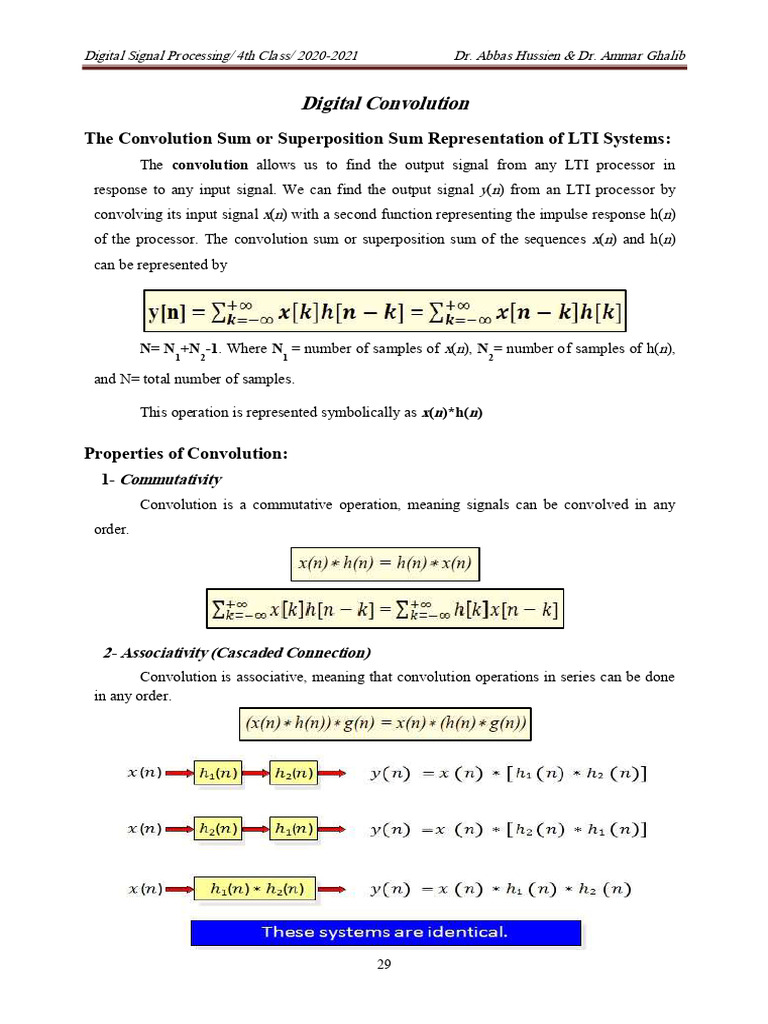 DSP_Lec5 | PDF | Convolution | Computer Engineering