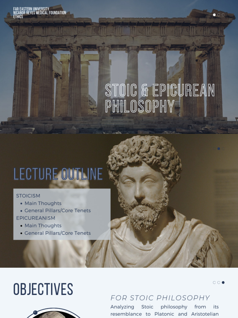 Stoic Epicurean Philosophy | PDF | Stoicism | Pleasure