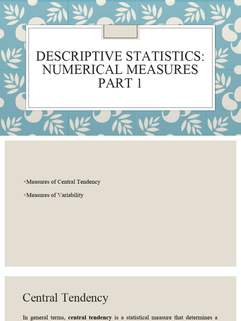 measurement 1 | PDF | Mode (Statistics) | Mean