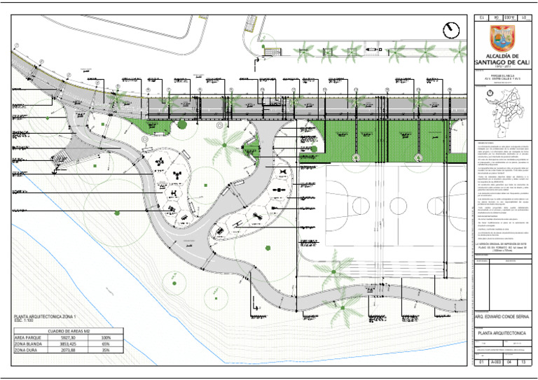 Planta arquitectónica Parque El Ancla | PDF