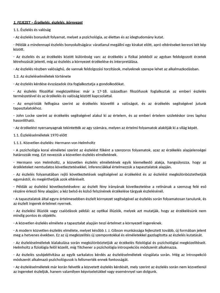 Kognitiv 1 Jegyzet | PDF