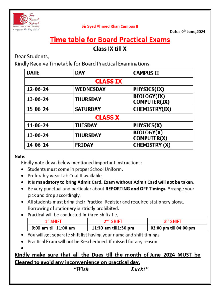 c2 Practical Timetable | PDF