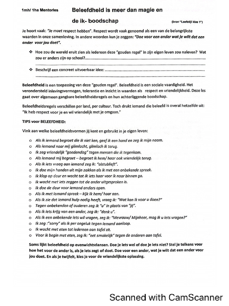 Beleefdheid Mentorles | PDF