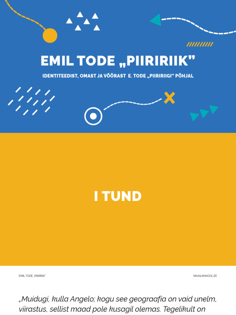 Esitlus Emil Tode Piiririik | PDF