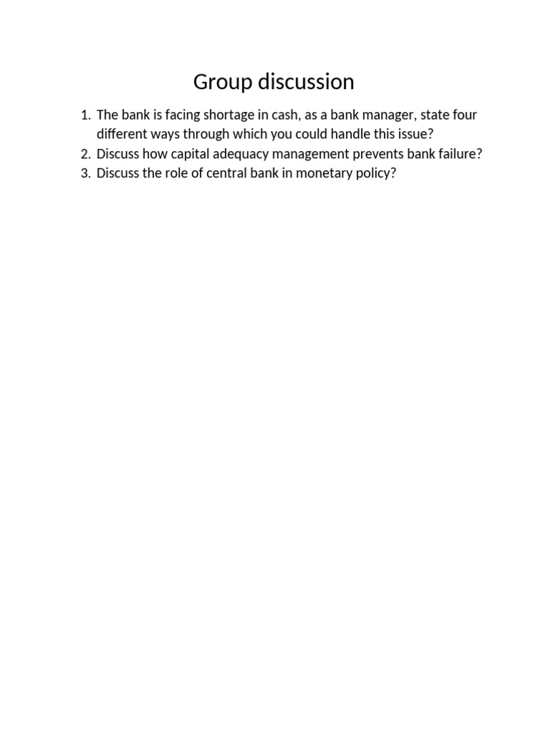 Group Discussion FMI | PDF