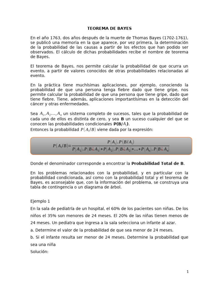 Teoria de Bayes | PDF | Probabilidad | Teoría de la medida