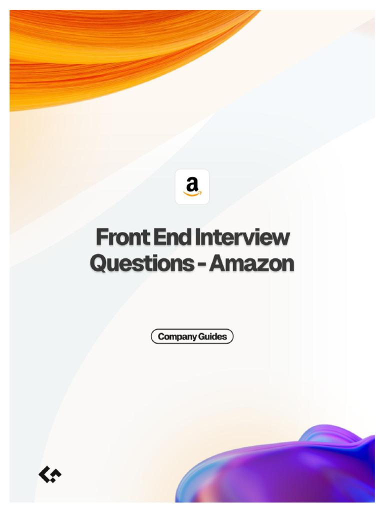 GreatFrontend - Amazon Front End Interview Questions | PDF