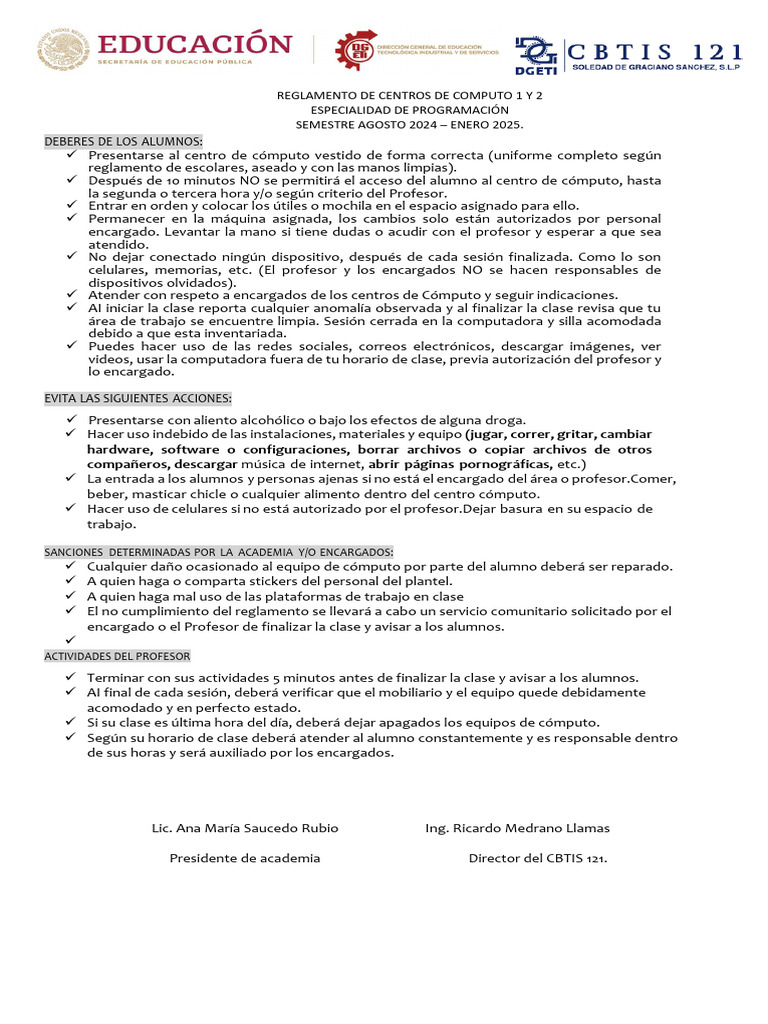 Reglamento de Computo Vigente | PDF | Archivo de computadora | Internet