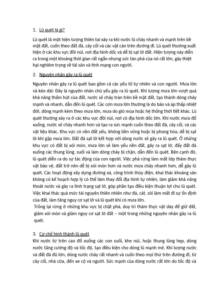 VBTT Lũ Quét | PDF