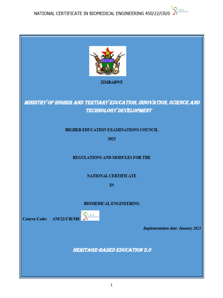 Biomedical Engineering Certificate Guide | PDF | Trigonometric ...