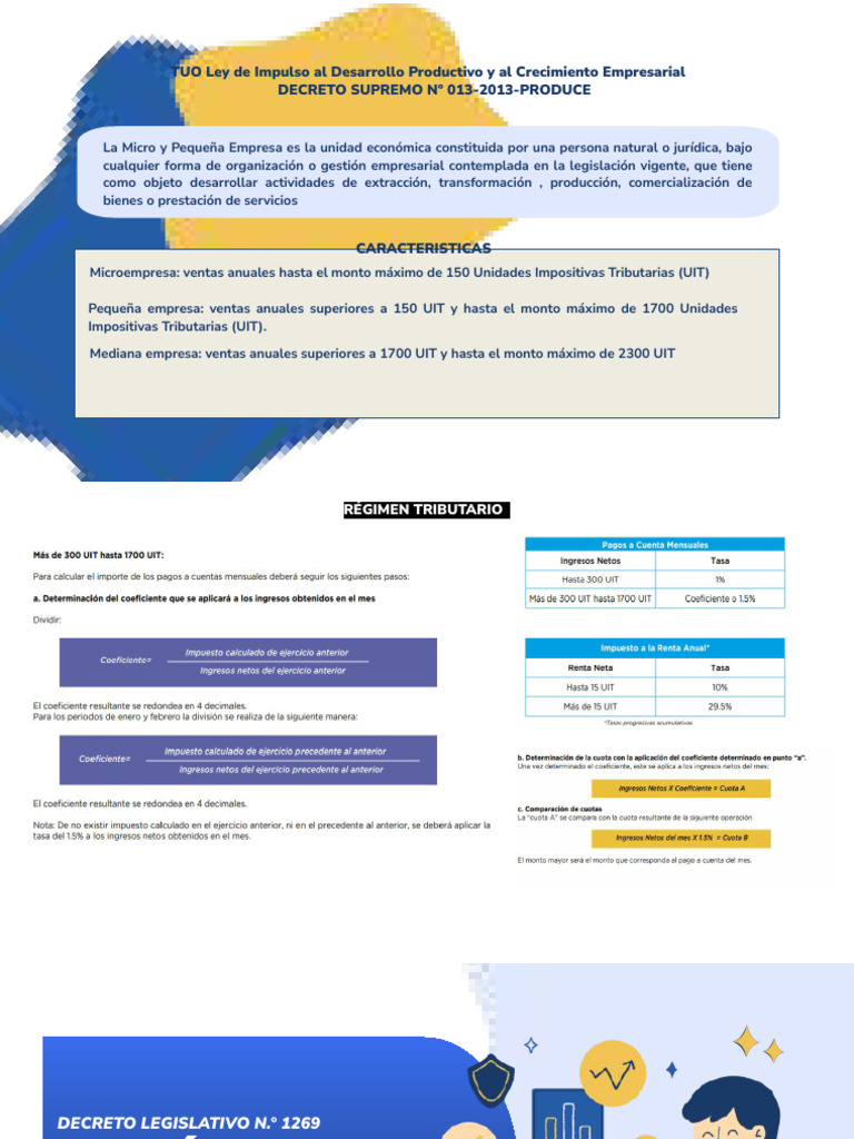 Régimen Tributario MYPE | PDF | Pequeñas y medianas empresas | Impuestos
