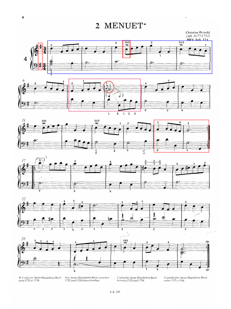 Minuet in G Bach | PDF