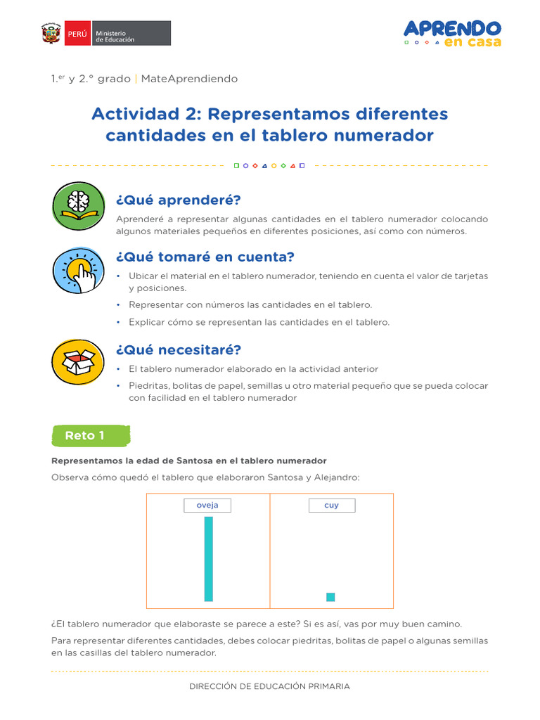 Exp8 Primaria 1y2 Seguimosapren Mateaprendiendo Act2 | PDF