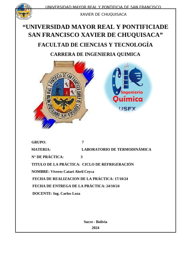 practica 3 de termo lab | PDF | Refrigeración | Entropía