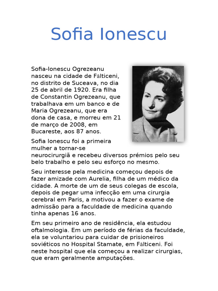 Sofia Ionescu | PDF