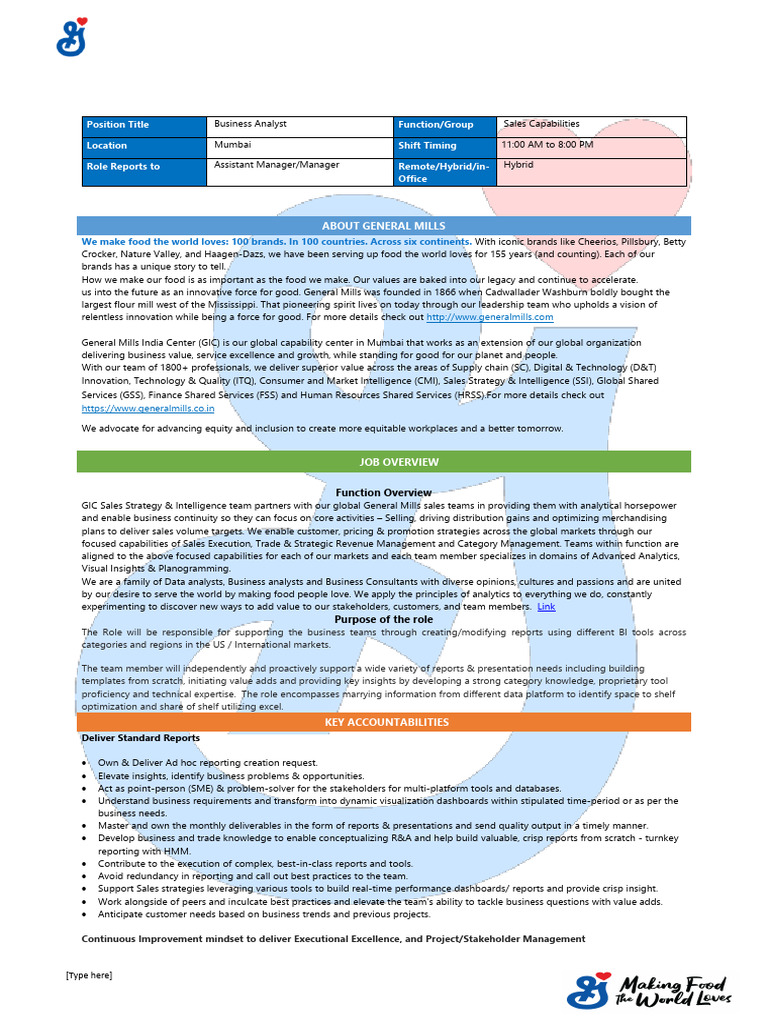 JD_General Mills | PDF | Analytics | Business