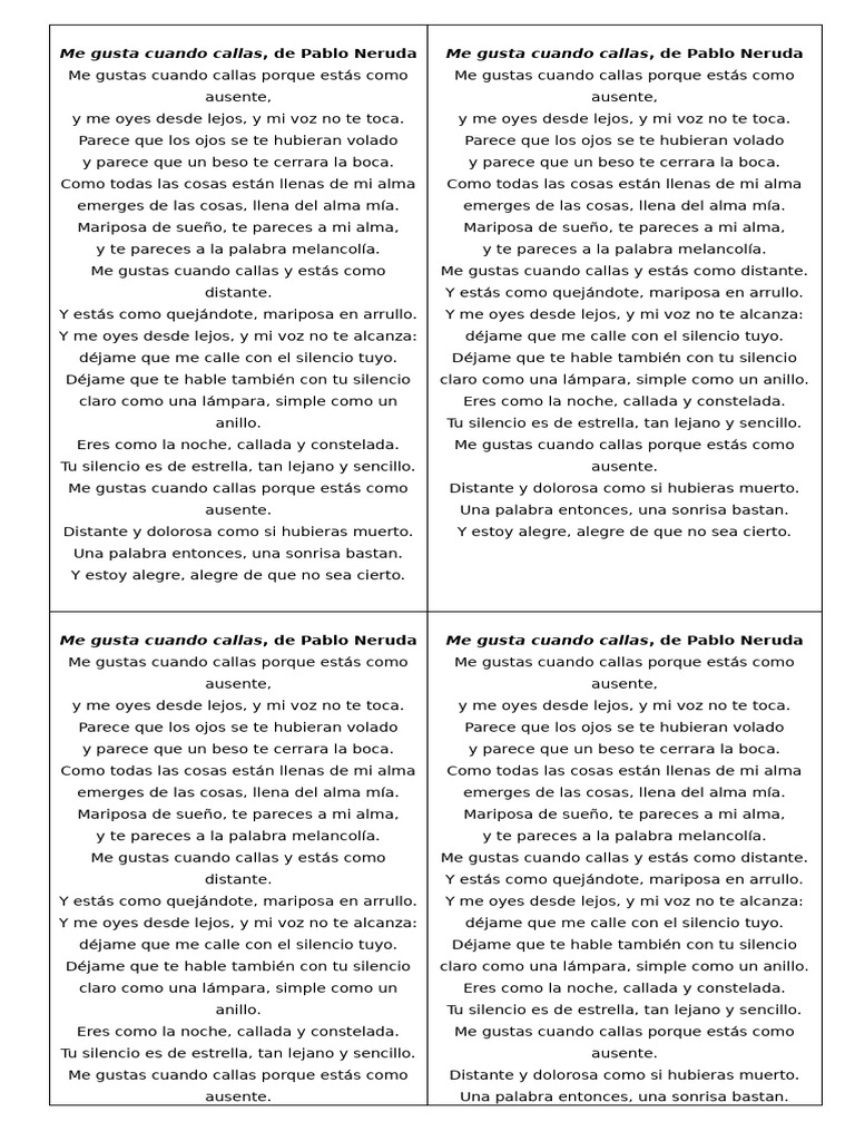 Me Gusta Cuando Callas | PDF